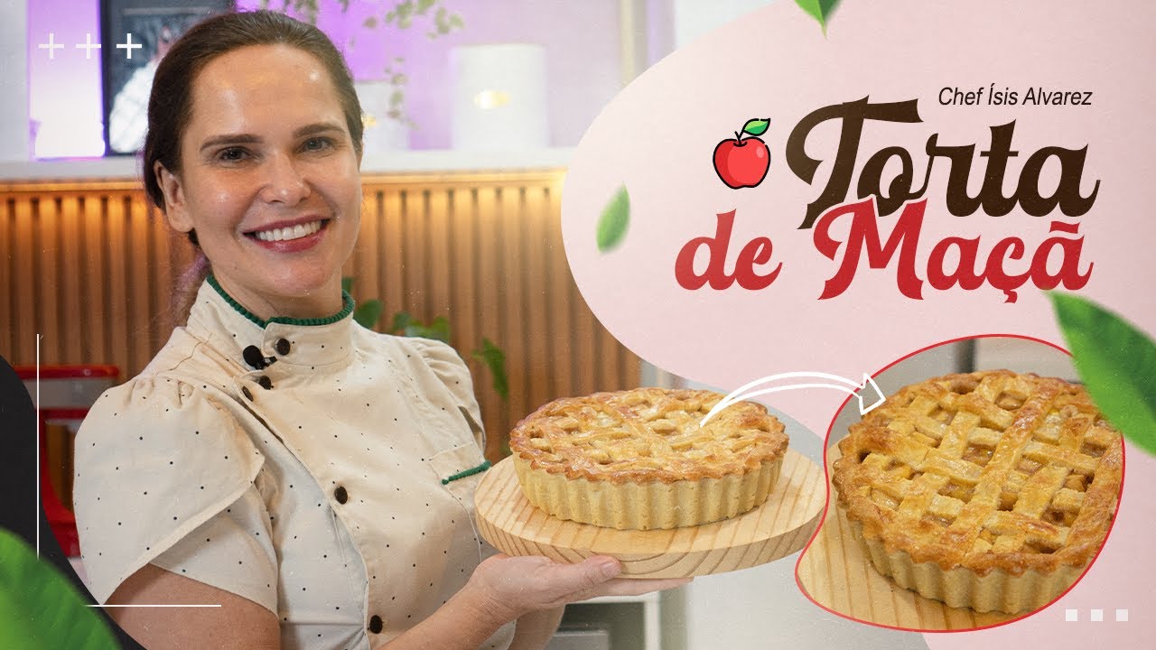 Receita TORTA DE MAÇÃ CINEMATOGRÁFICA | Receita tradicional | Chef Ísis ...